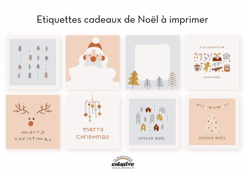 Etiquettes de Noël à imprimer - La parenthèse créative